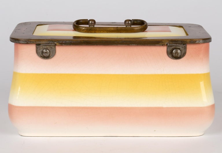 Vienna Secessionist Pottery Hinged Picnic Box at 1stDibs