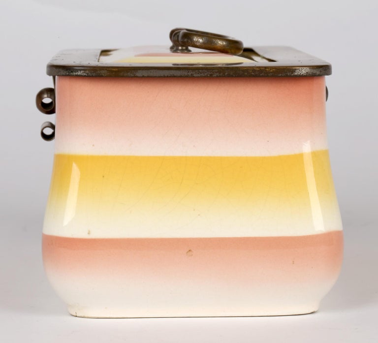 Vienna Secessionist Pottery Hinged Picnic Box at 1stDibs