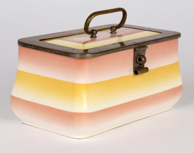 Vienna Secessionist Pottery Hinged Picnic Box at 1stDibs