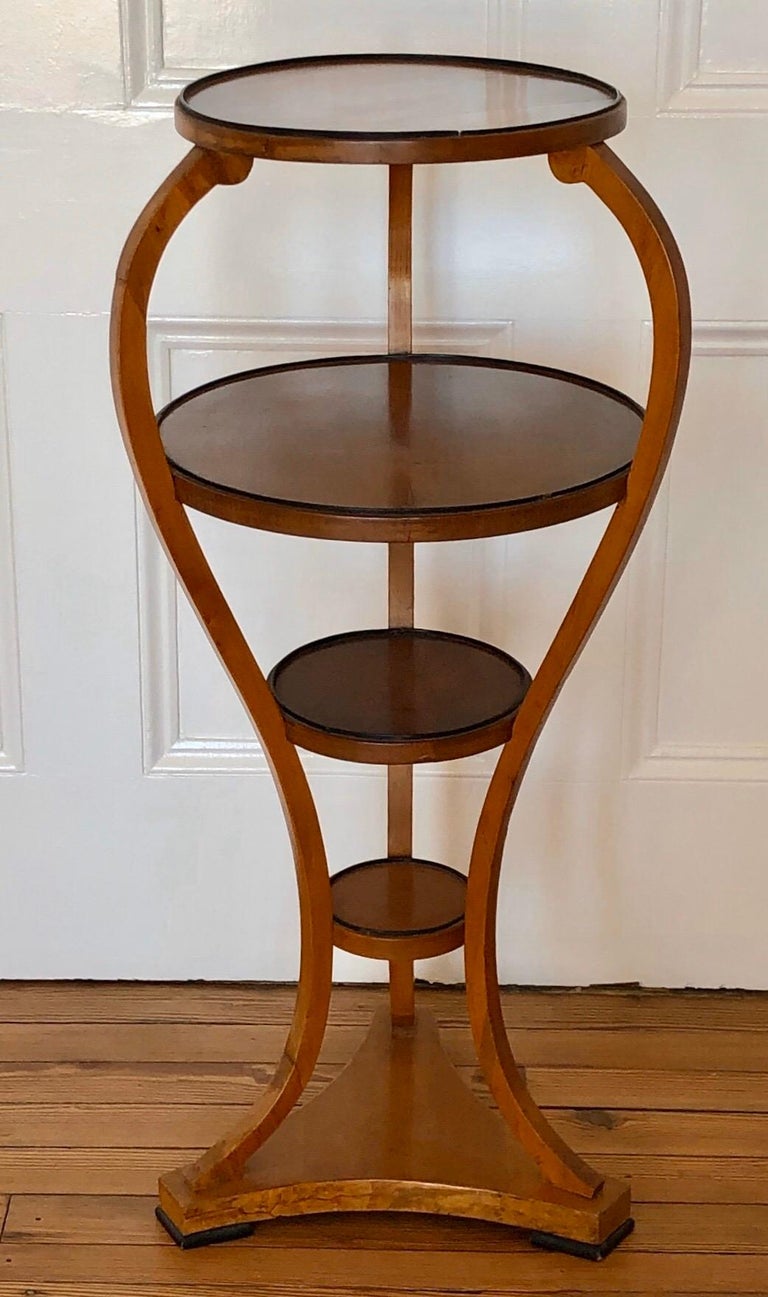 Viennese Biedermeier Étagère / Round Collection Display Table For Sale ...