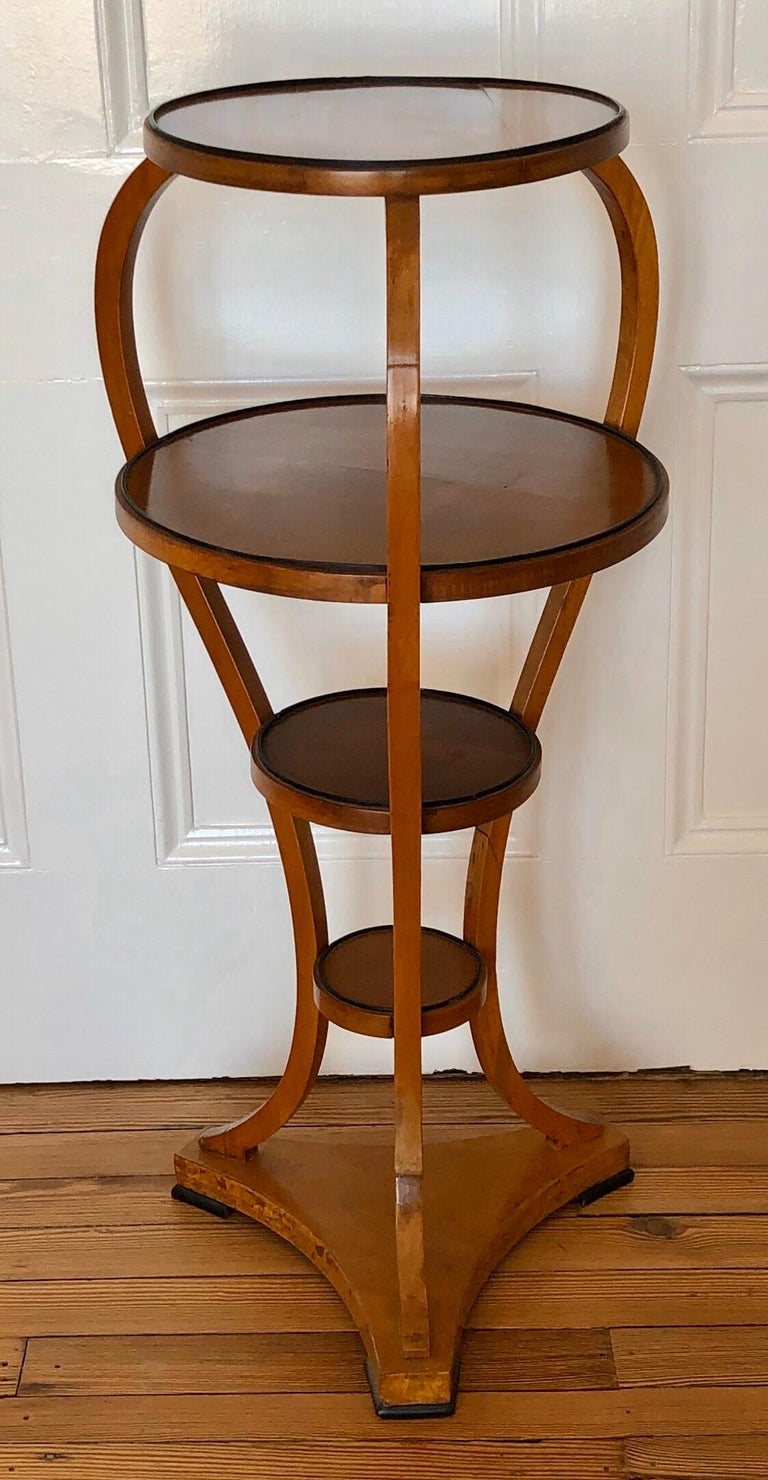 Viennese Biedermeier Étagère / Round Collection Display Table For Sale ...