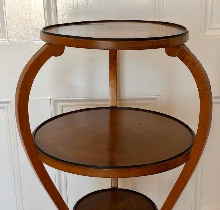 Viennese Biedermeier Étagère / Round Collection Display Table For Sale ...