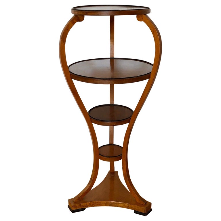 Viennese Biedermeier Étagère / Round Collection Display Table For Sale ...