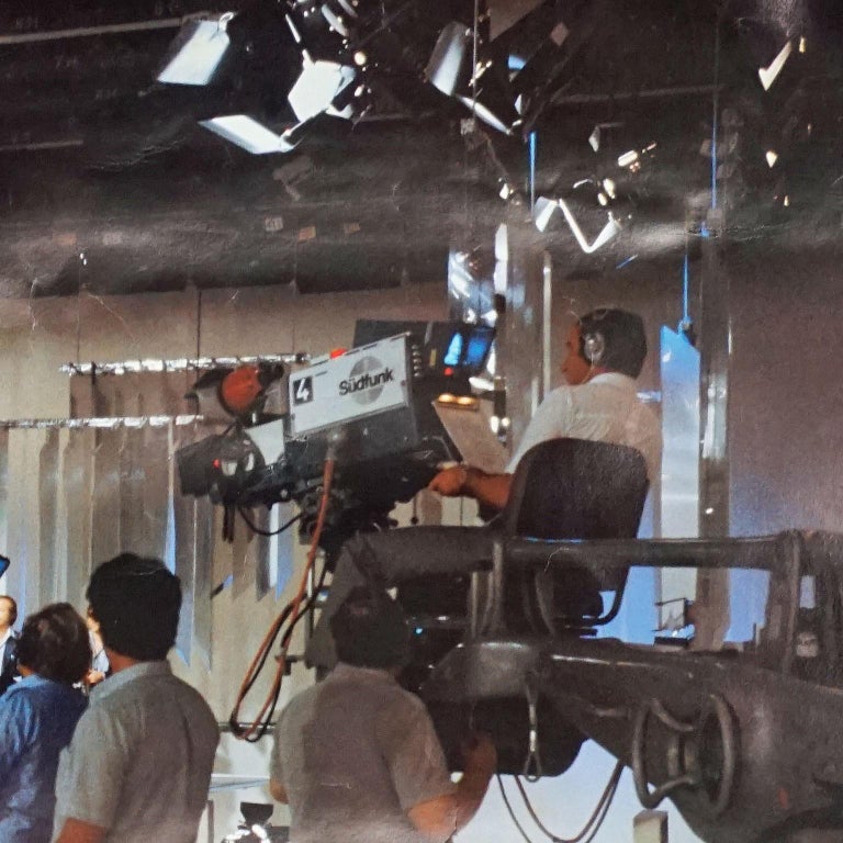 View into a 1970s Television Studio Vintage Mural Rollable Wall Chart ...