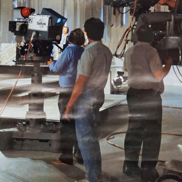View into a 1970s Television Studio Vintage Mural Rollable Wall Chart ...
