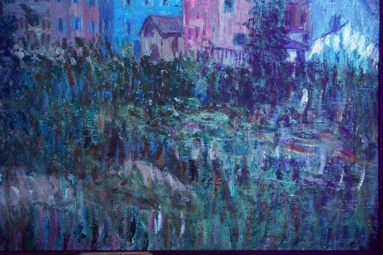 Impressionism Oil Landscape Painting "View of Factories" by Annie ...