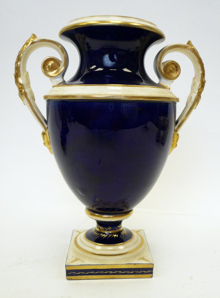 "View of Wales" 19th Century Hand-Painted Bloor Derby Porcelain Urn ...