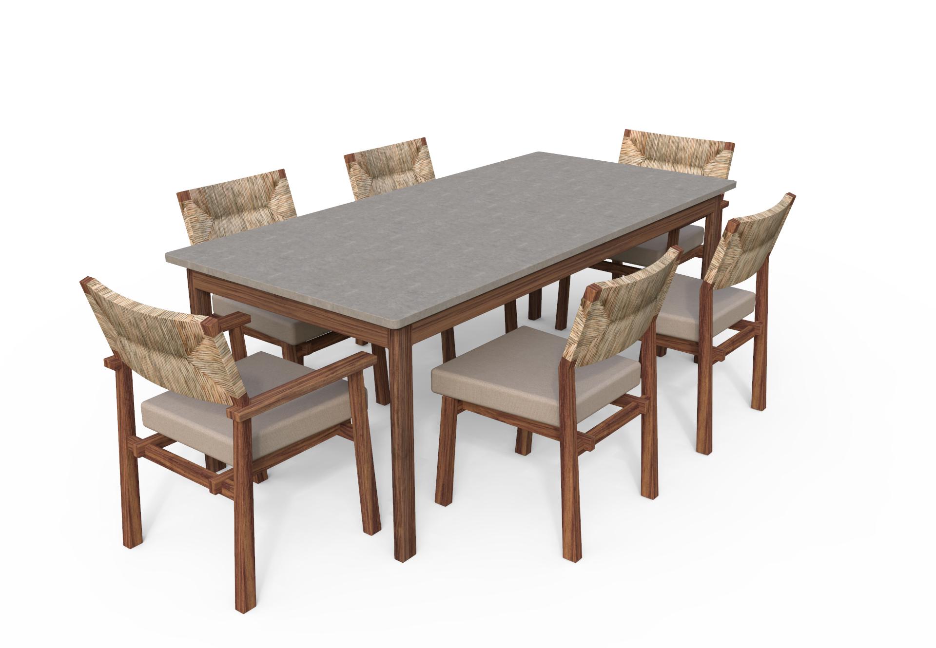 Vieyra Dining Table with Viroc top, Contemporary Mexican Design at 1stDibs
