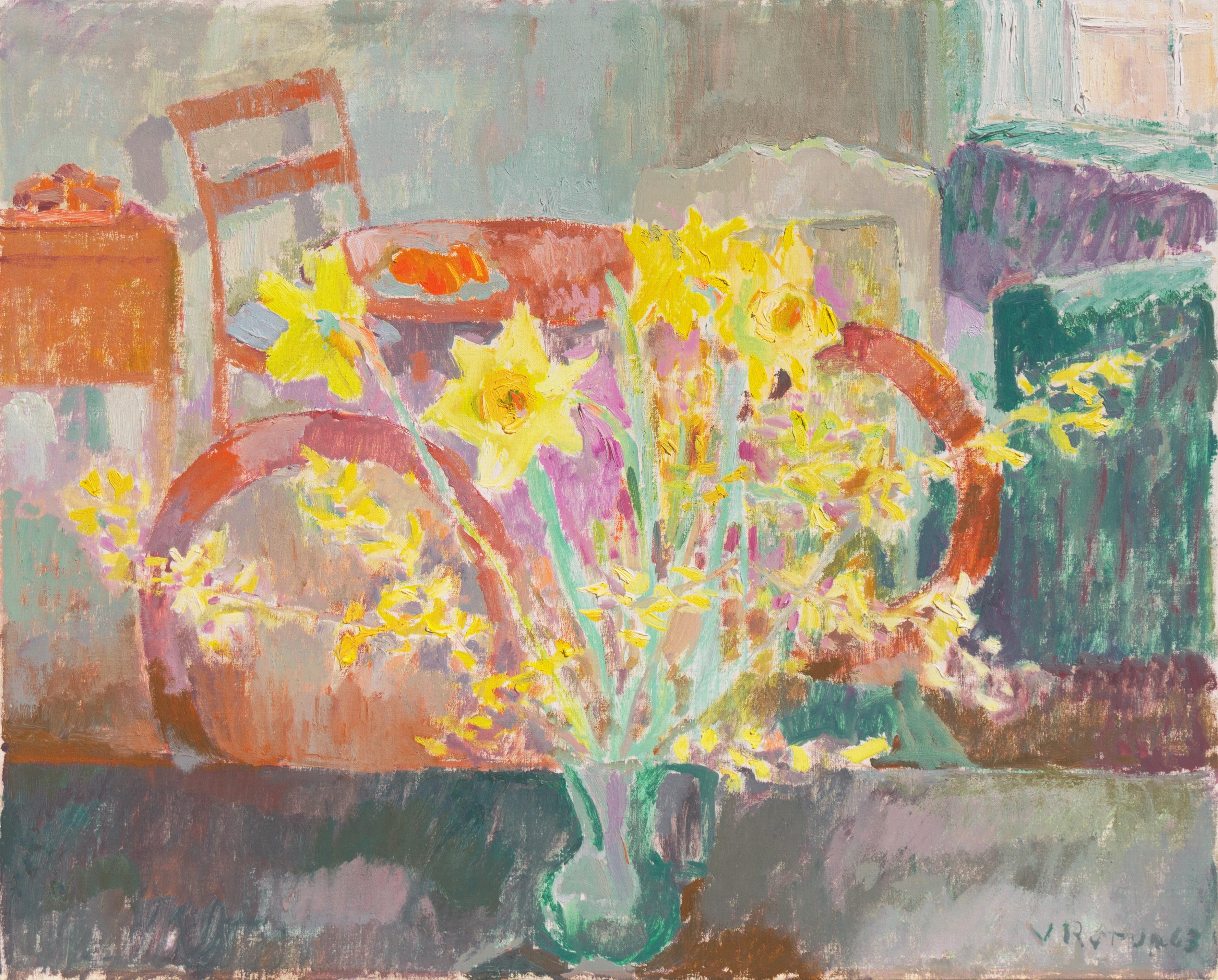 Mary E. Pollitt - 20th Century still life oil painting of Oriental ...