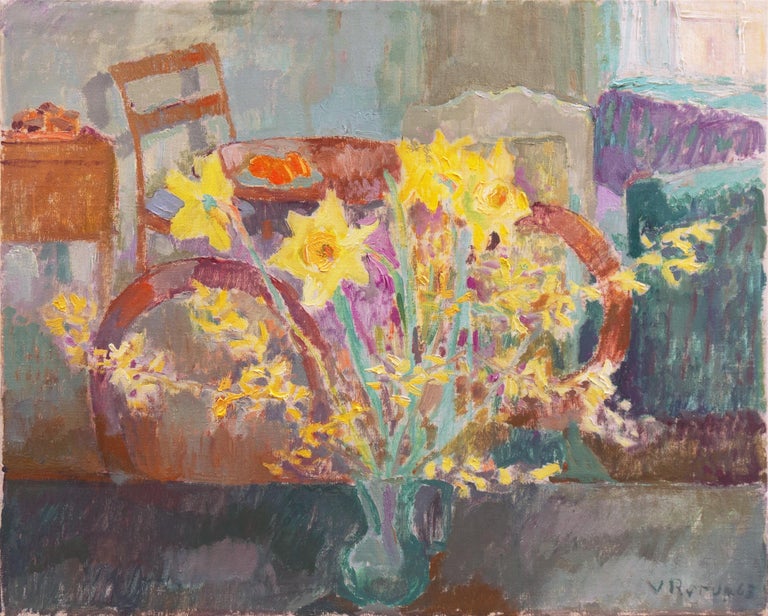 Viggo Rorup - ''Still Life of Daffodils'', Paris Modernist, Royal ...