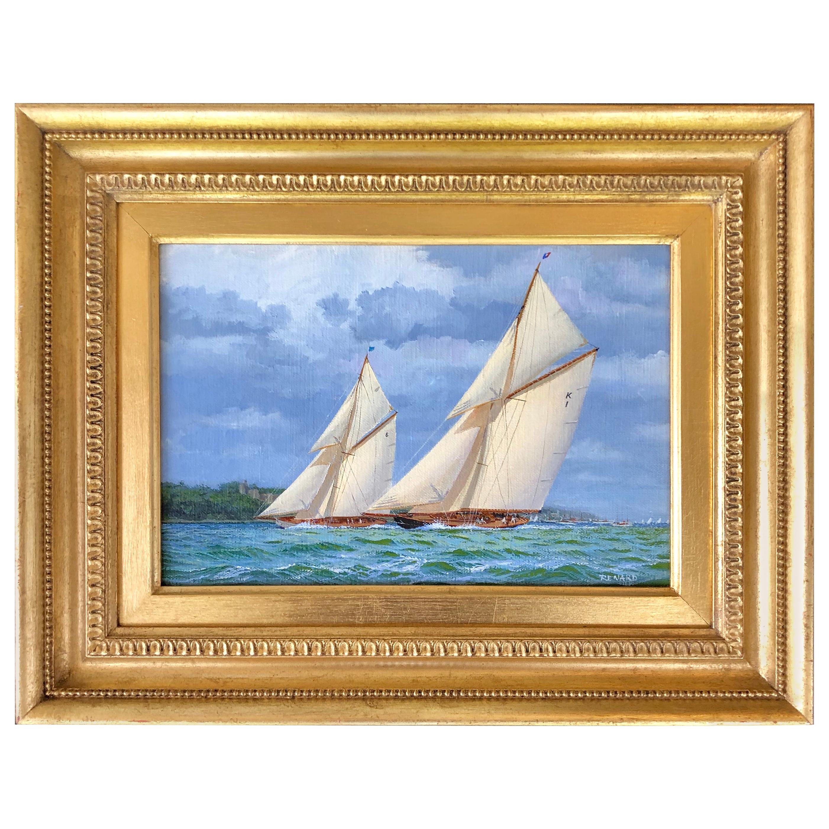 "Vigilant and Britannia Racing" by Stephen Renard at 1stDibs