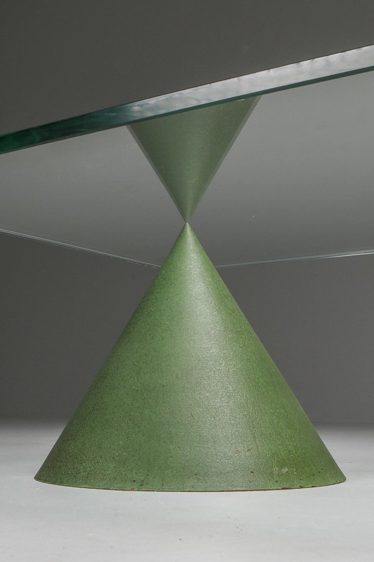 Vignelli Marble and Copper 'Kono' Coffee Table at 1stDibs