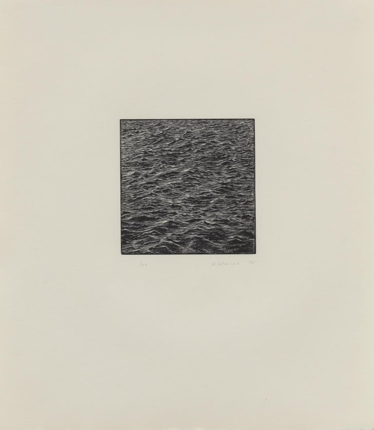 Vija Celmins - Untitled (Ocean Woodcut) For Sale at 1stDibs