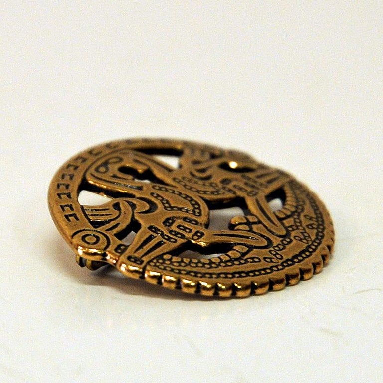 Viking Inspired Bronze Broosch by Kalevala Koru, Finland, 1980s For ...