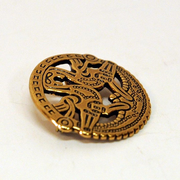 Viking Inspired Bronze Broosch by Kalevala Koru, Finland, 1980s For ...