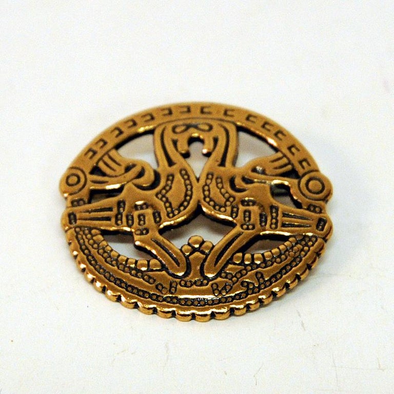 Viking Inspired Bronze Broosch by Kalevala Koru, Finland, 1980s For ...