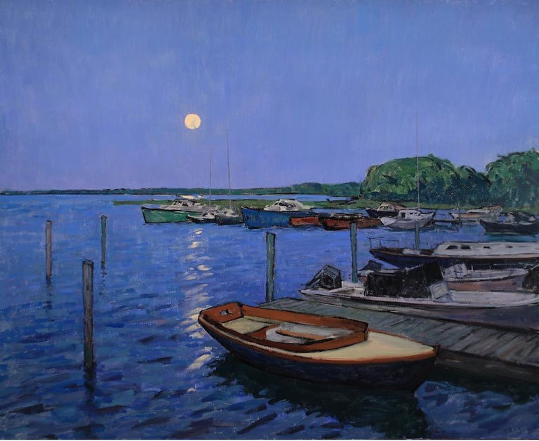 Viktor Butko - Full Moon Over Coecles Harbor For Sale at 1stDibs