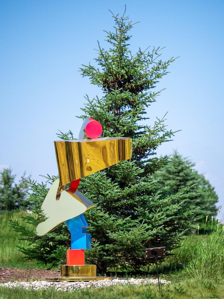 Viktor Mitic - Constellation - tall, post-pop, abstract, gold plated ...