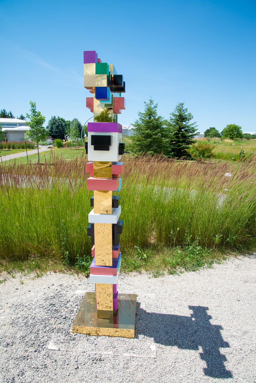 Viktor Mitic - Minecraft Totem - tall, colorful, gold plated, stainless ...