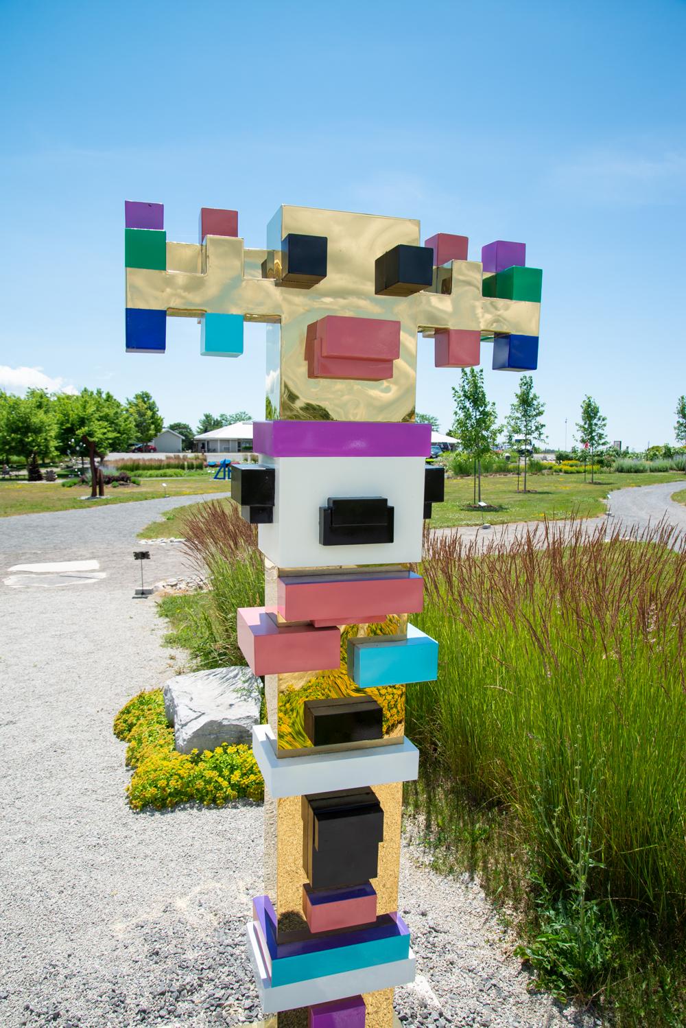 Viktor Mitic - Minecraft Totem - tall, colorful, gold plated, stainless ...