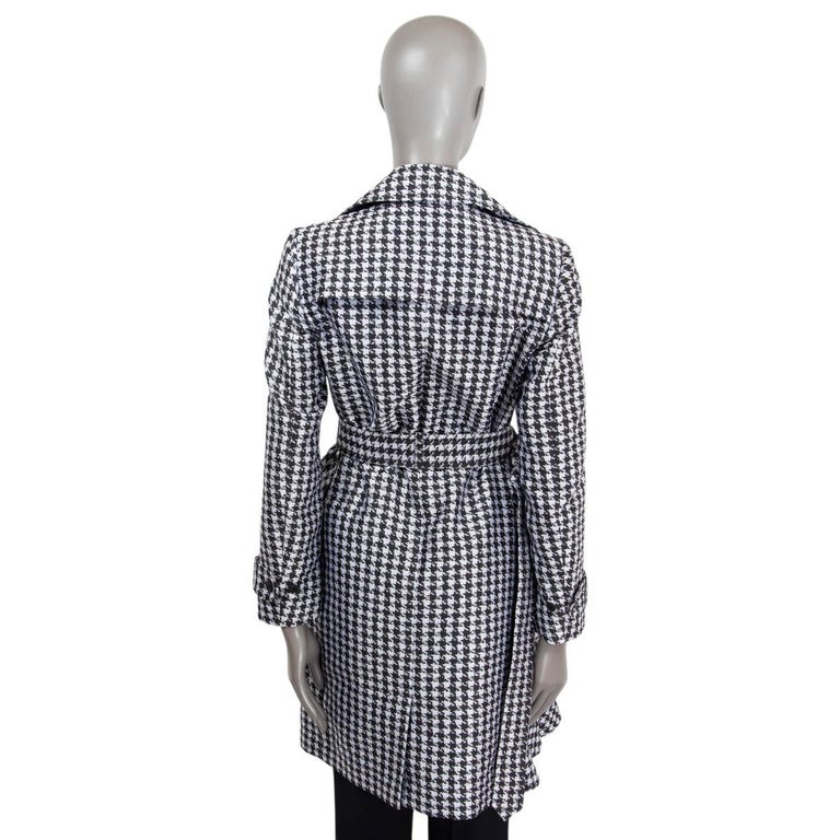 VIKTOR and ROLF black silver HOUNDSTOOTH ASYMMETRIC Coat Jacket 42 S ...
