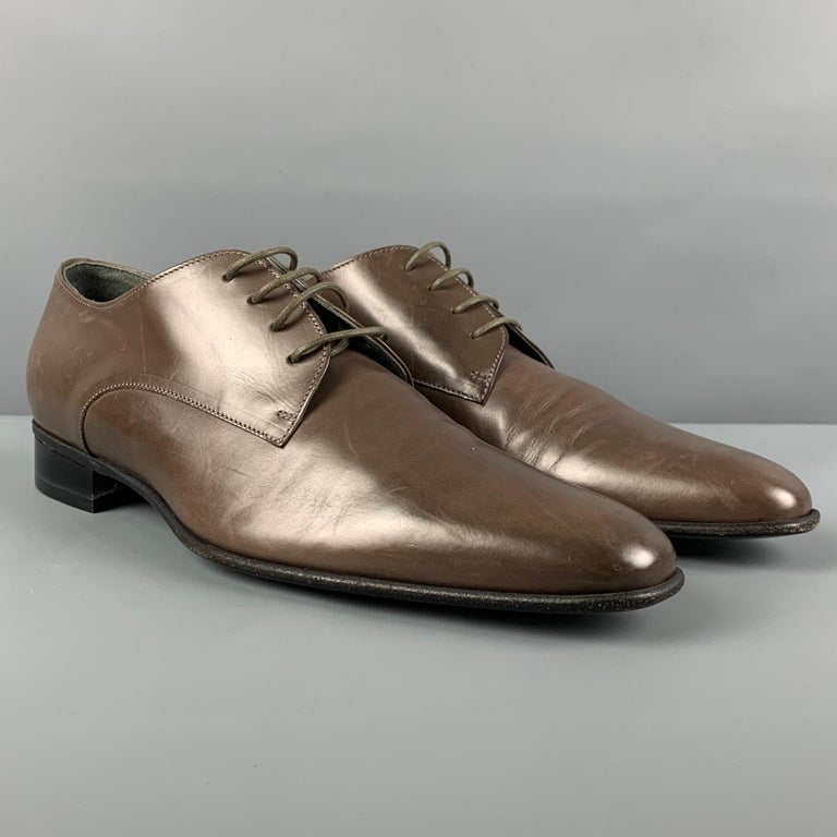 VIKTOR and ROLF Size 10 Taupe Leather Lace Up Shoes For Sale at 1stDibs