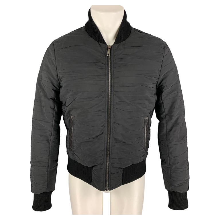 VIKTOR and ROLF Size 38 Black Ruched Polyester Zip Up Jacket at 1stDibs