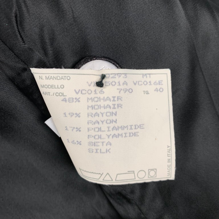 VIKTOR and ROLF Size 4 Black Mohair Blend Metallic Belted Oversized ...