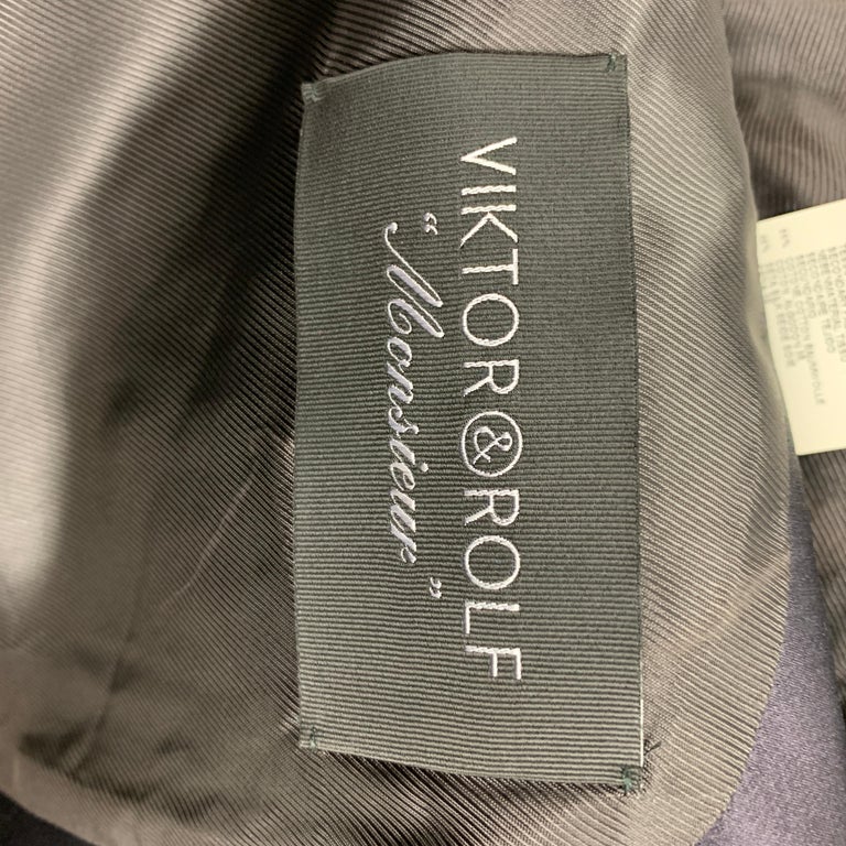 VIKTOR and ROLF Size 42 Charcoal Silk Wool Tuxedo Suit For Sale at 1stDibs
