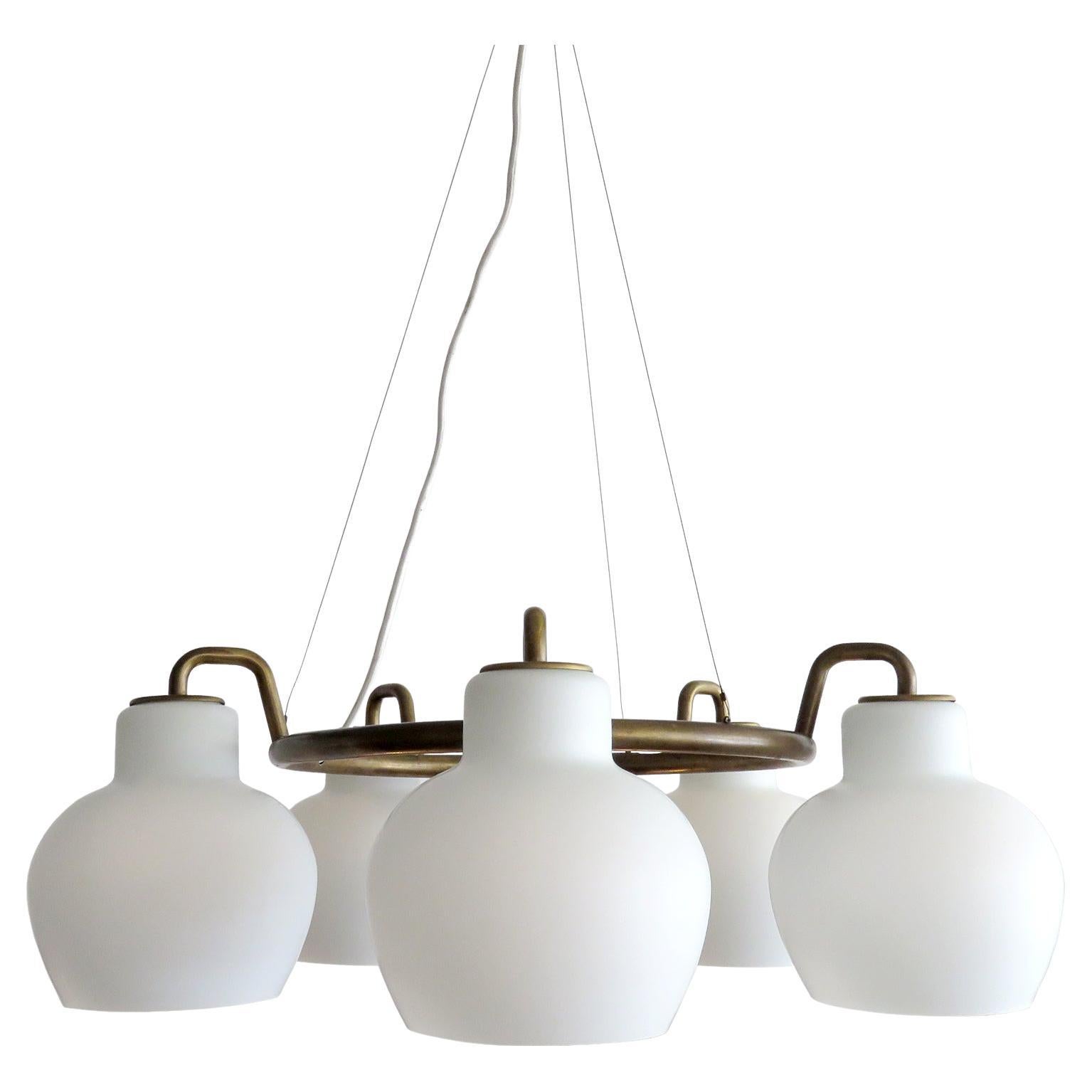 Vilhelm Lauritzen Christiansborg, B&G Ring Chandelier, 1950 at 1stDibs