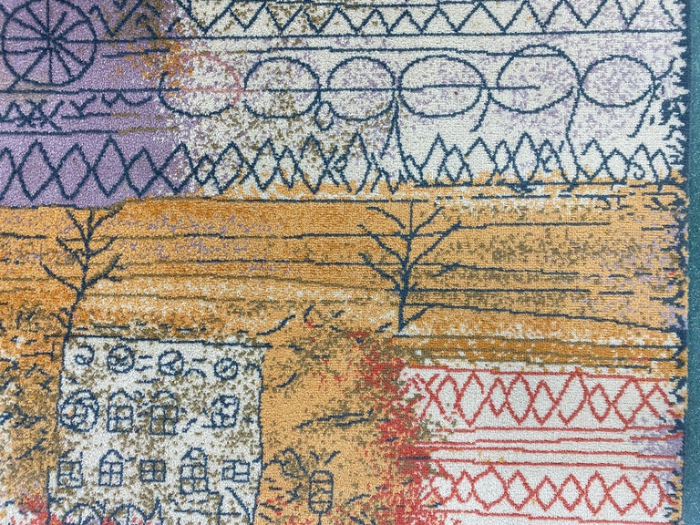Florentine Villas Quarter Vintage Art Rug after Paul Klee For Sale at ...
