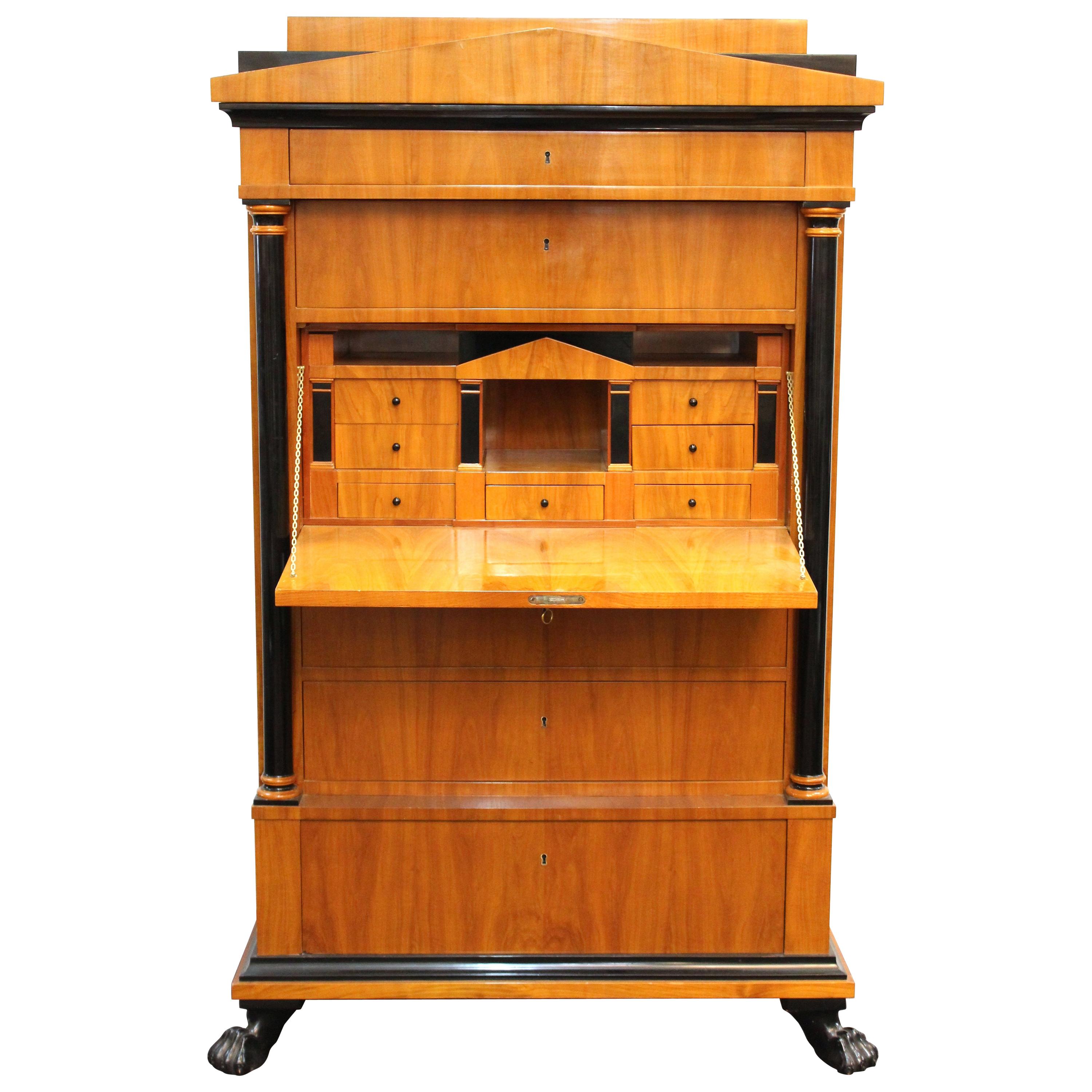 Villa Garnelo Internacional Biedermeier Style Secretary Chest at 1stDibs