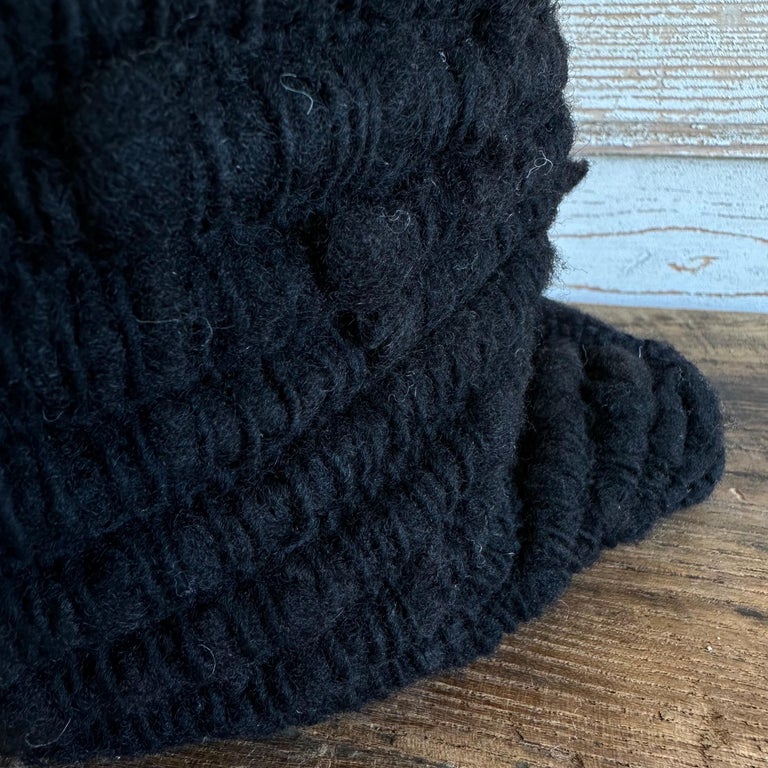 Villa Hand Made Wool Pillow with Down Feather Insert For Sale at 1stDibs