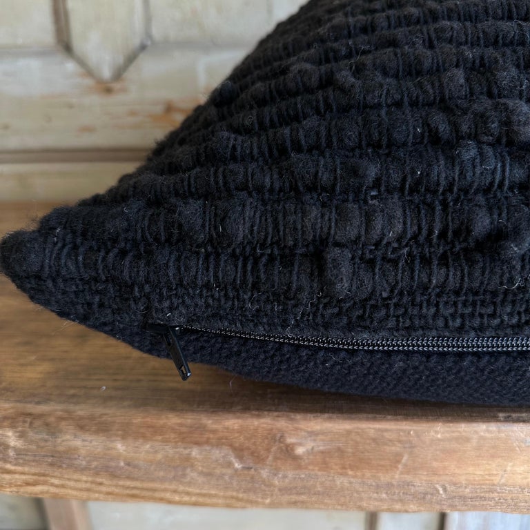 Villa Hand Made Wool Pillow with Down Feather Insert For Sale at 1stDibs