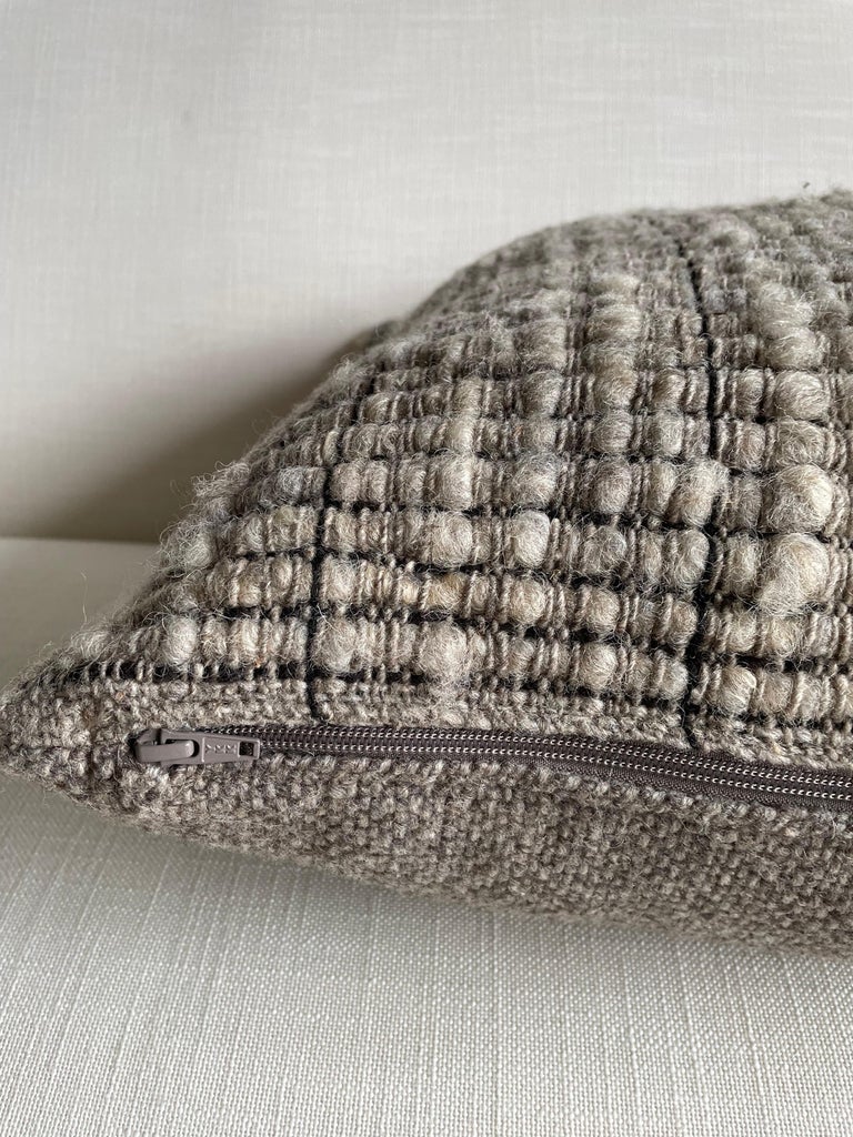 Villa Hand Made Wool Pillow with Down Insert For Sale at 1stDibs