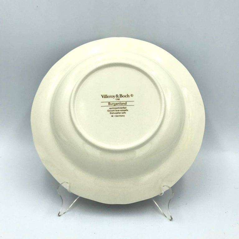 Villeroy and Boch Deep Soup Plates, Red Burgenland Series, Germany For ...