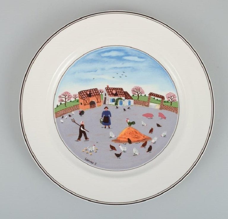 Villeroy and Boch Naif dinner plates in porcelain. Designed by Gérard ...