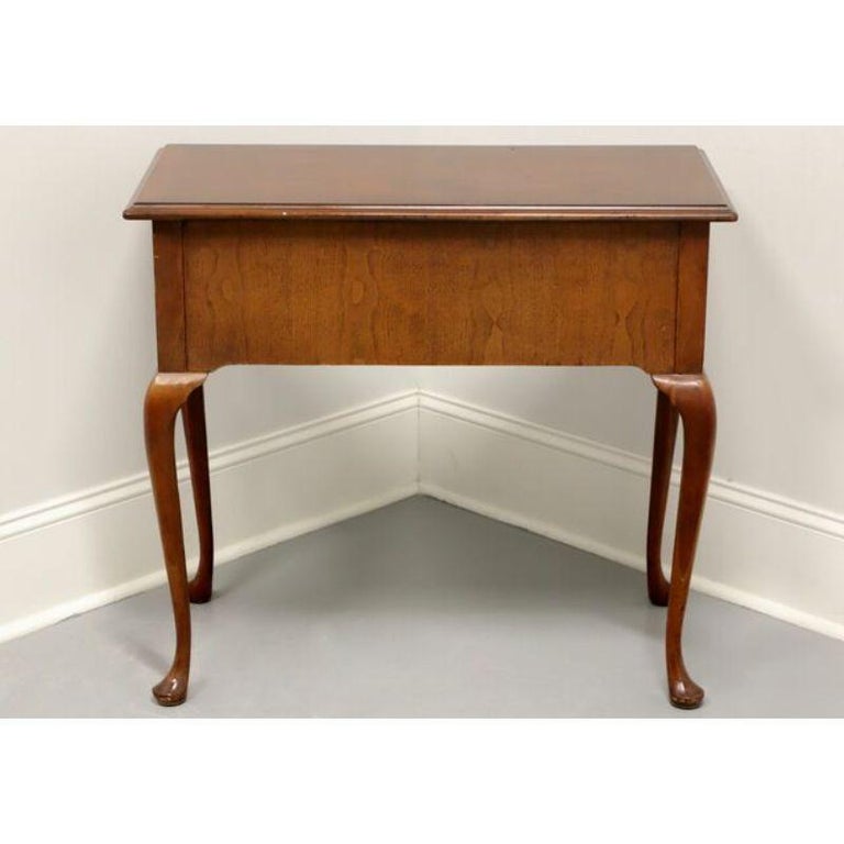 BAKER Inlaid Mahogany Queen Anne Style Side Table For Sale at 1stDibs