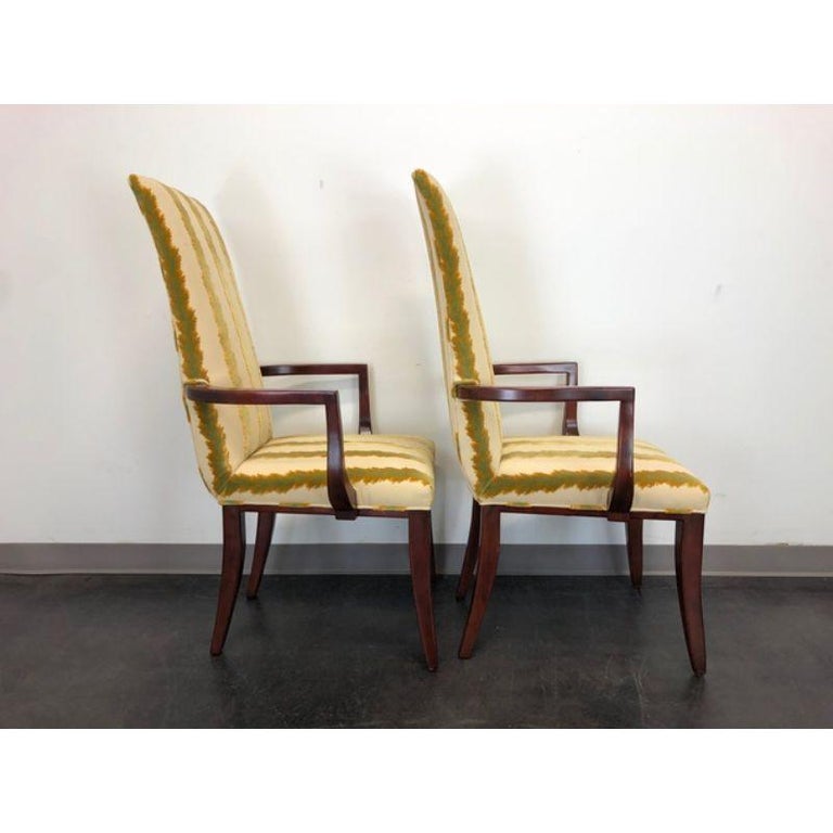 CHARLES STEWART Transitional Style Mahogany Armchairs - Pair For Sale ...