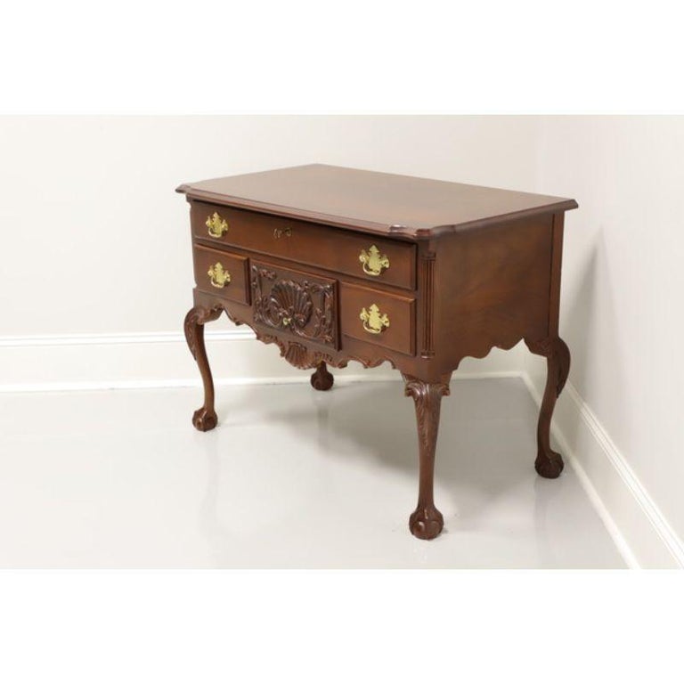 CRAFTIQUE Solid Mahogany Chippendale Lowboy Chest For Sale at 1stDibs ...