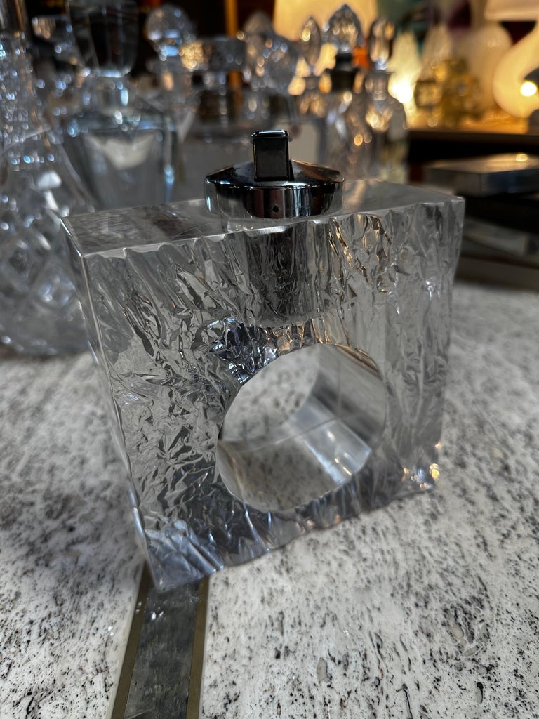 Vinatge Italian Acrylic Lighter 1980s For Sale at 1stDibs