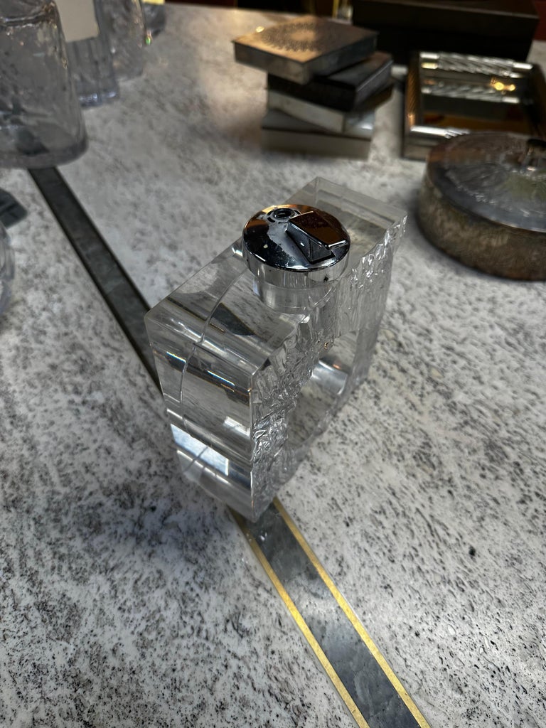 Vinatge Italian Acrylic Lighter 1980s For Sale at 1stDibs