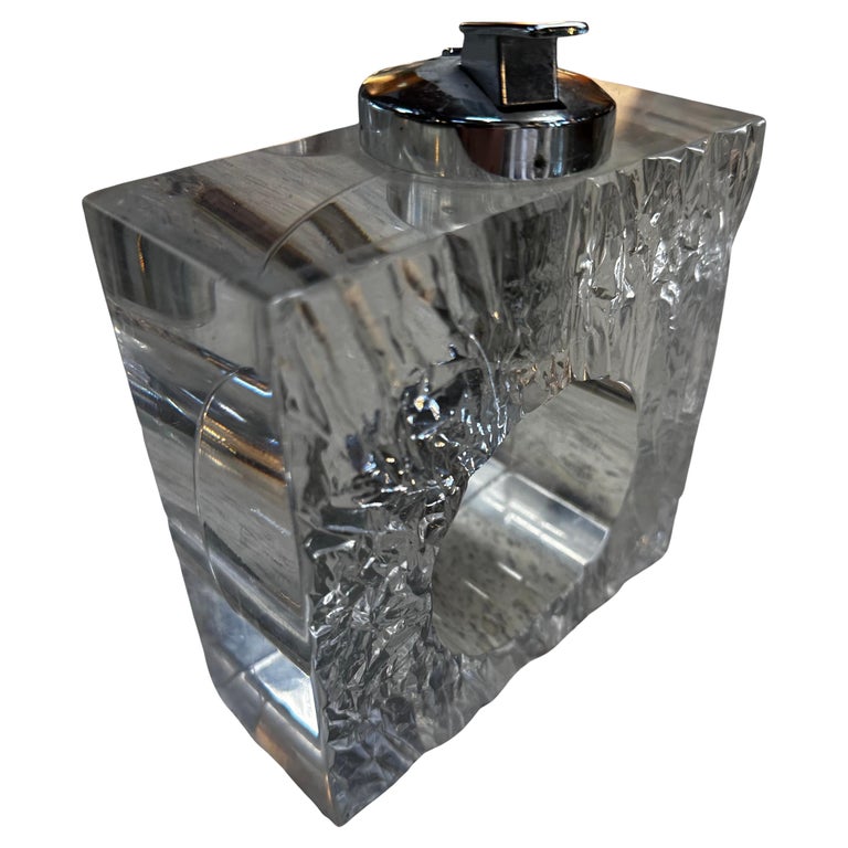 Vinatge Italian Acrylic Lighter 1980s For Sale at 1stDibs