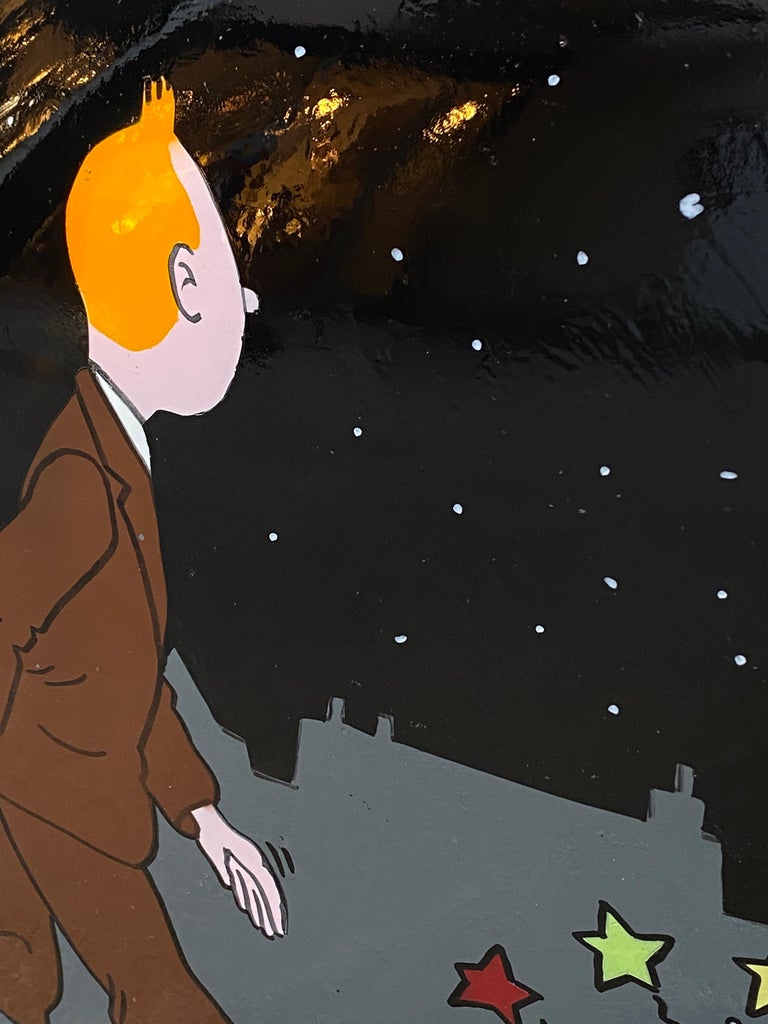 Vinc - Tintin and Snowy : The street light For Sale at 1stDibs