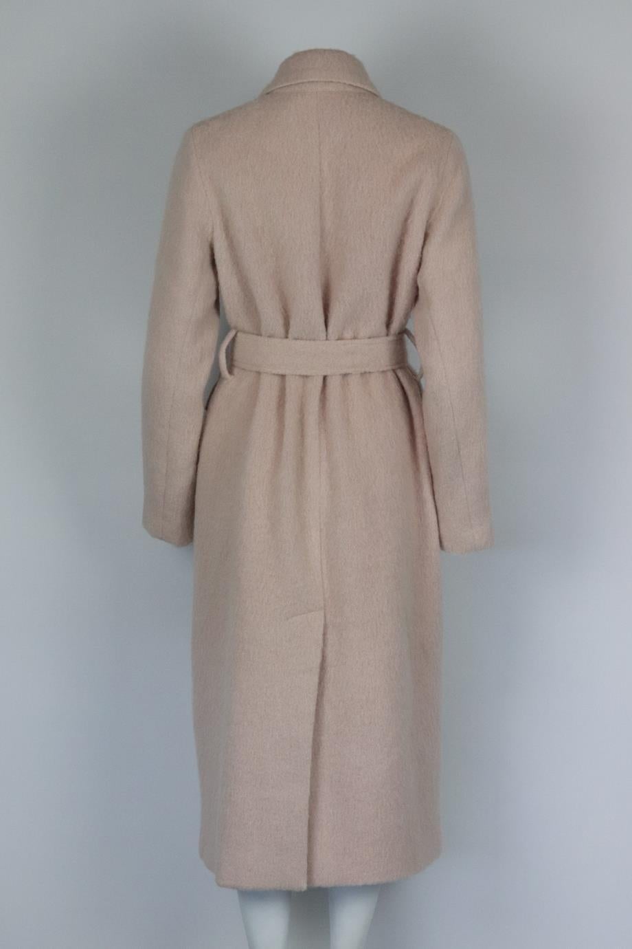 Vince Belted Brushed Wool Blend Coat Large at 1stDibs | relaxed alpaca ...
