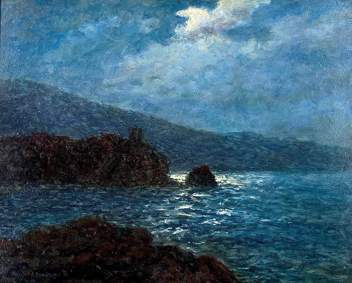 Vincent Ambrosini - Mediterranean Seaside under the Moonlight ...