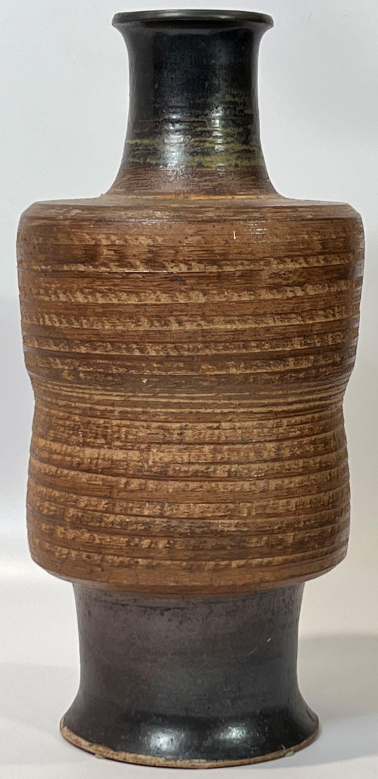 Vincent Clemente tall stacked and manipulated vase form. Early Studio ...