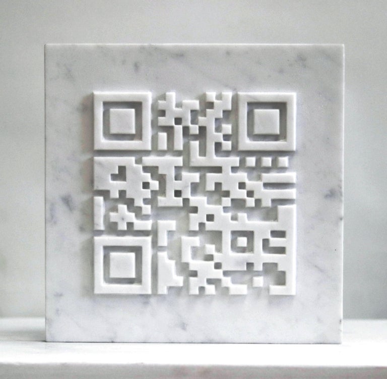 Vincent Du Bois - Carrara Marble QR Code For Sale at 1stDibs