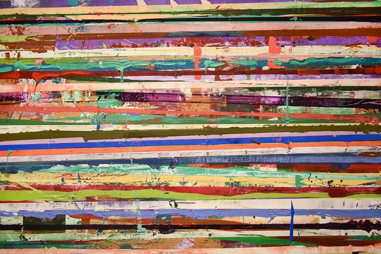 Vincent Pomilio - 131 Horizon Lines (Striped Painting on Canvas, Bold ...