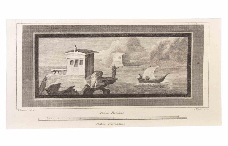 Vincenzo Aloja - Seascape - Etching by Vincenzo Aloja - 18th Century ...